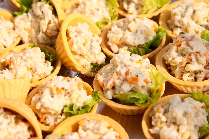 Canape. stock photo. Image of pastry, dinner, tray, food - 15642754