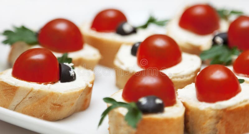 Italian Canape stock photo. Image of food, canapes, oeuvres - 14429294