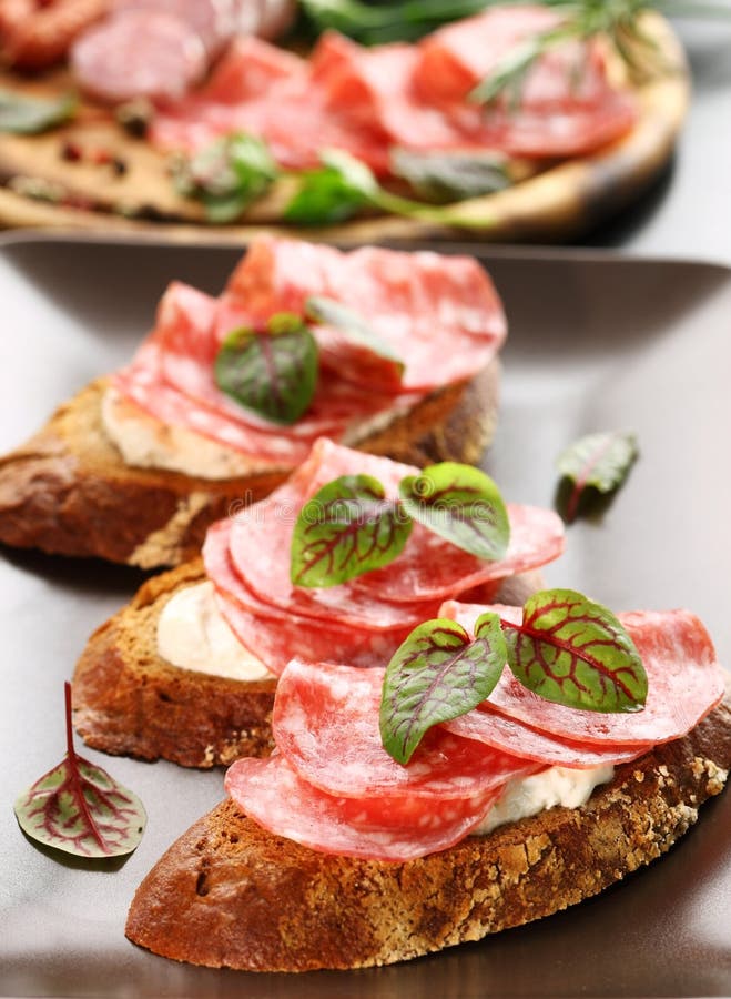 Canape stock image. Image of italian, delicious, food - 24201799