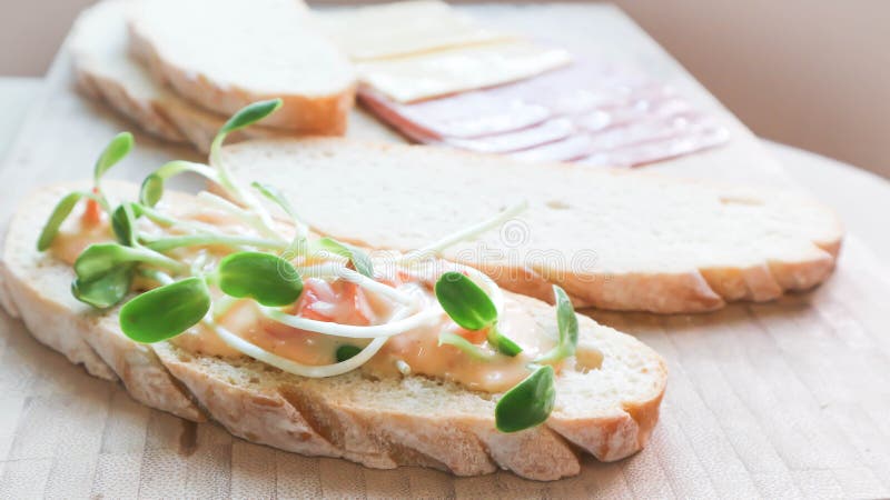 Canape or Bread with Vegetable Topping Stock Photo - Image of chop ...