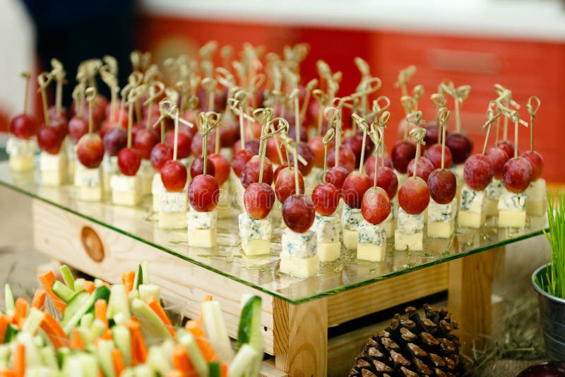Canape, Canape on Table Event Stock Photo - Image of canape, meat: 91345834