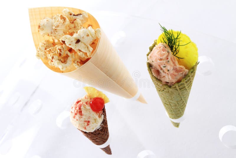 Canape cone selection stock image. Image of food, eating - 61846343