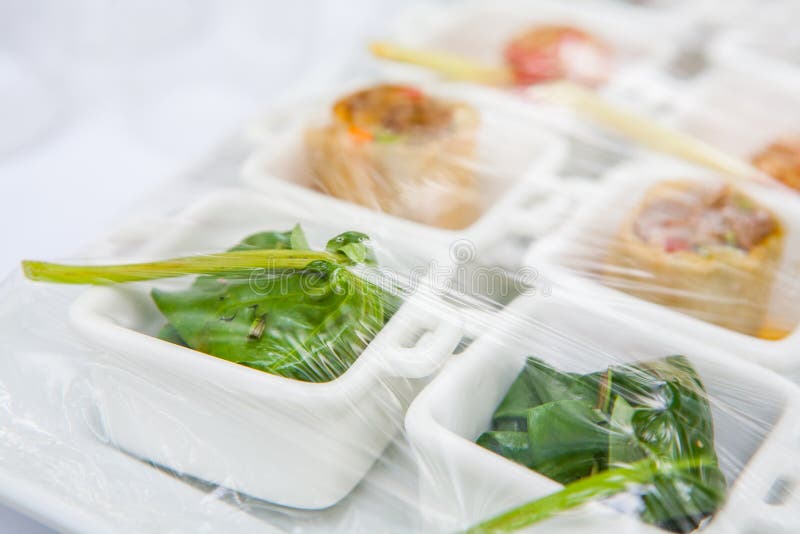 Canape ; Decoration and Foods that are Wrapped with Plastic Stock Image ...