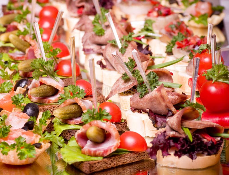 Canape for an event party stock photo. Image of horizontal - 28832152