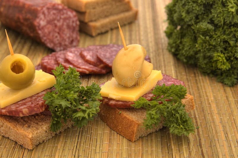 Canape example 1 stock photo. Image of fennel, spicy, dill - 2898592