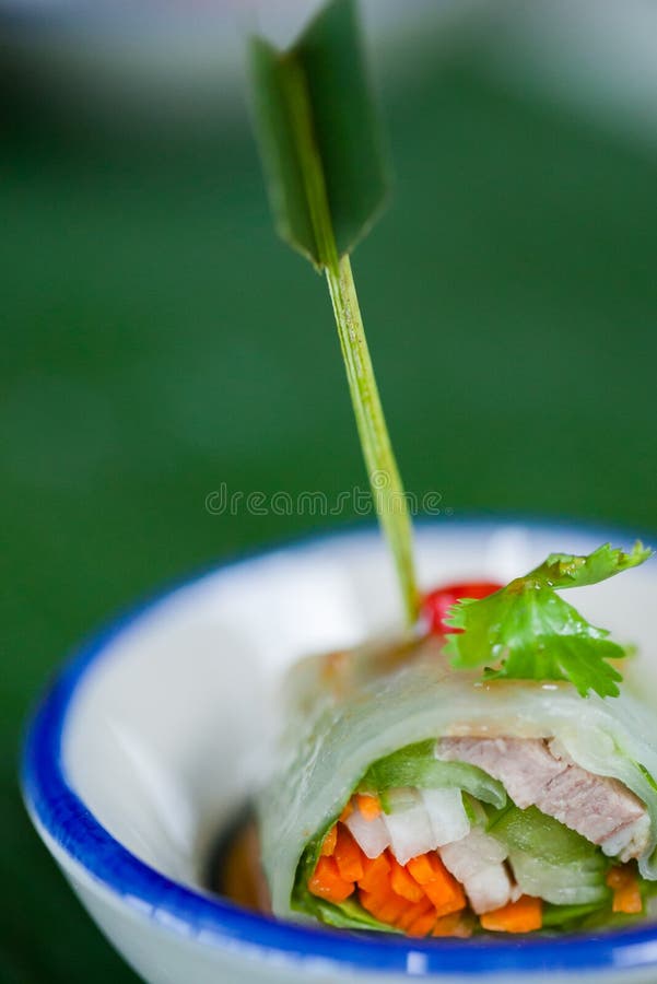 Canape with Fresh Spring Rolls Stock Photo - Image of lunch, delicious ...