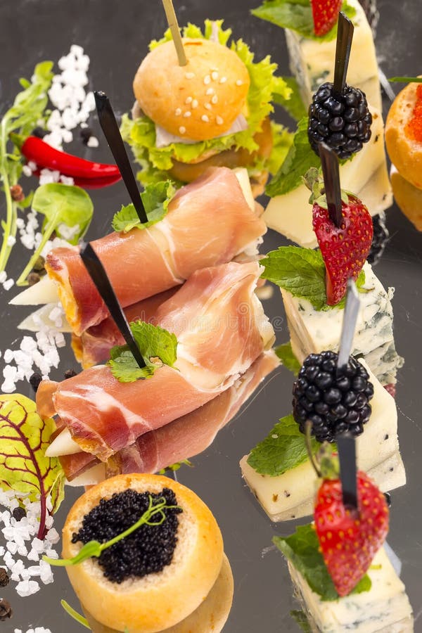 Canape stock photo. Image of parsley, catering, rolled - 32723846