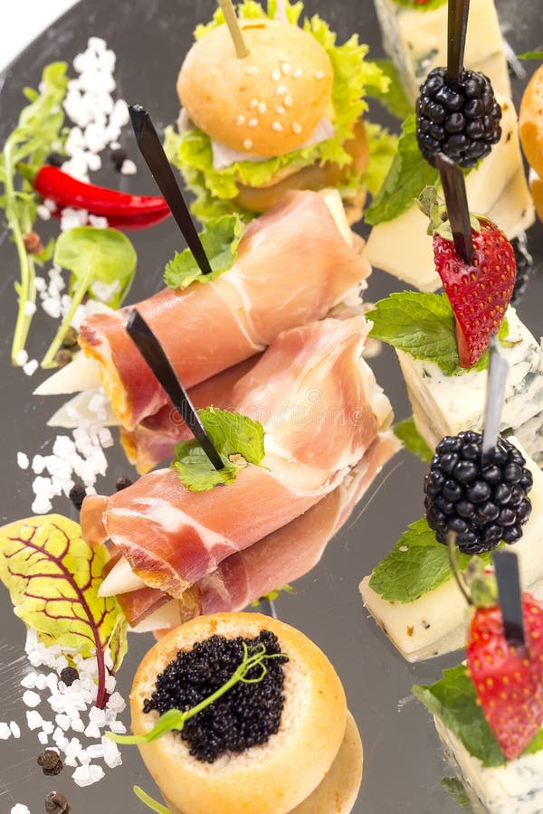 Canape stock photo. Image of catering, nuts, fresh, canape - 33003560