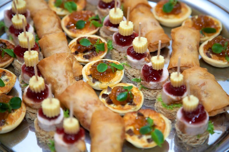 Canape mix stock image. Image of horizontal, buffet, cuisine - 23776267