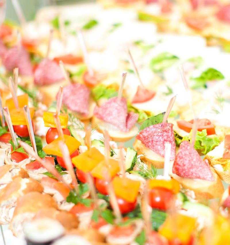 Canape reception buffet stock image. Image of plate, appetite - 50244785
