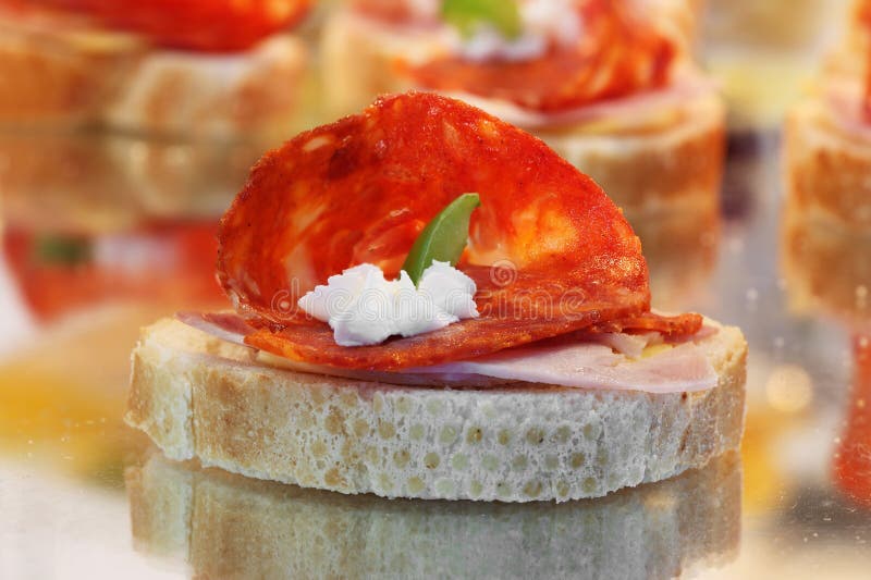 Canape sandwich stock image. Image of canape, fresh, lunch - 34907323