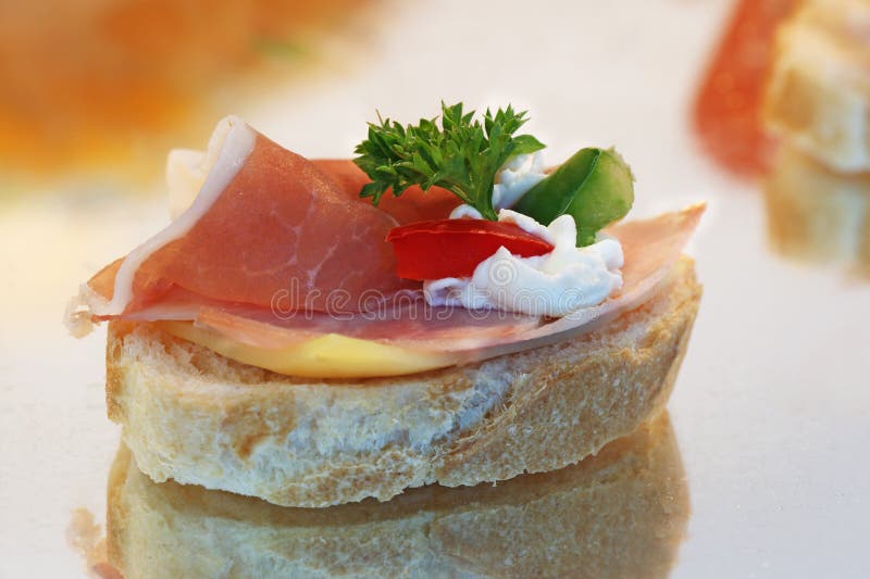 Canape sandwich stock image. Image of canape, fresh, lunch - 34907323