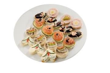 Canape selection stock image. Image of meat, canapes - 11063325