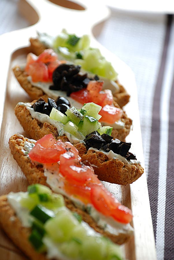 Canapes. stock image. Image of appetizer, cook, cucumbers - 1415159
