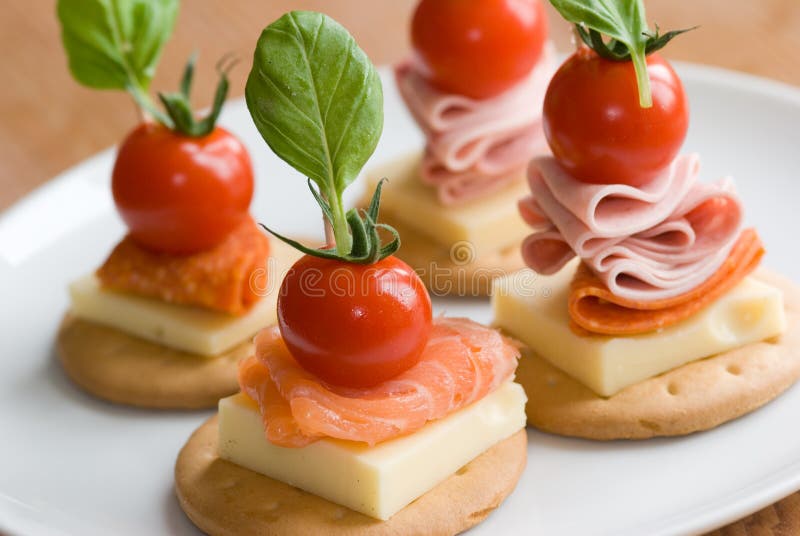 Delicous fruit canape stock photo. Image of basil, fresh - 15068152