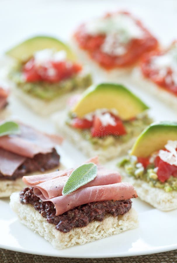 Canapes stock image. Image of healthy, homemade, green - 29467999