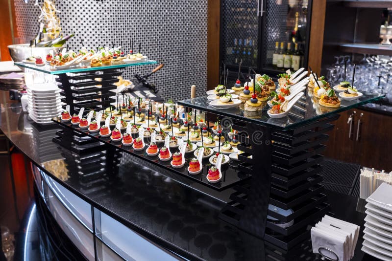 Cold Appetizers on the Buffet Table Stock Photo - Image of gourmet ...