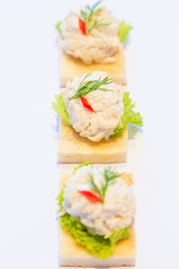 Canapes bakery stock photo. Image of entertaining, black - 65446436