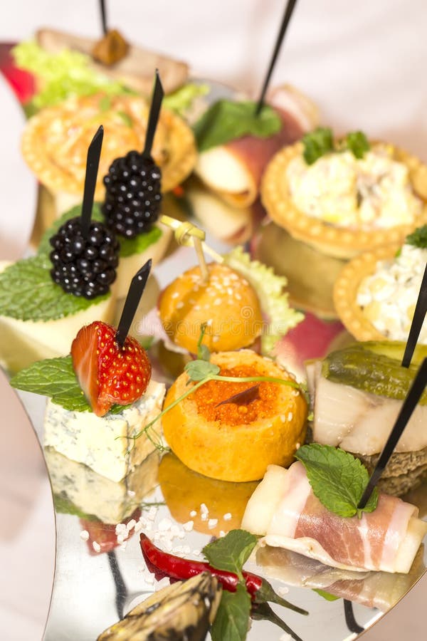 Canapes stock image. Image of girdle, cold, mussel, seafood - 47087029