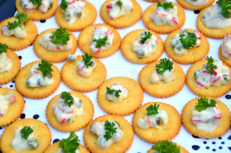 Canapes stock photo. Image of fruit, garnish, european - 30611556