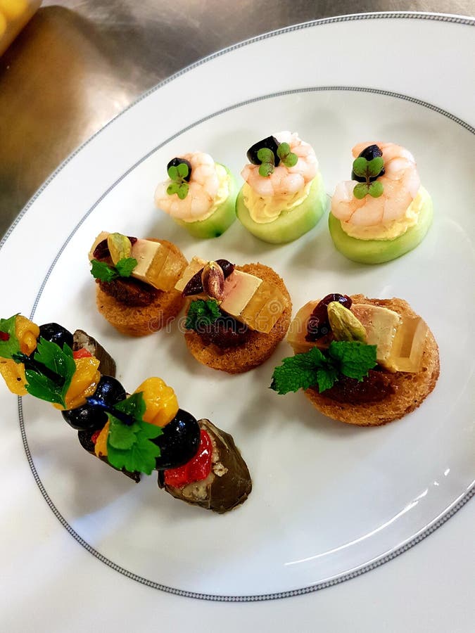 Canapes Food Bitesize Snacks Stock Photo - Image of vegetable, plant ...