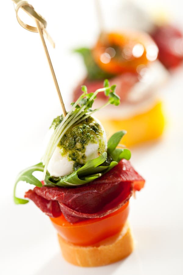 Canapes stock image. Image of prepared, canapes, gourmet - 45300887