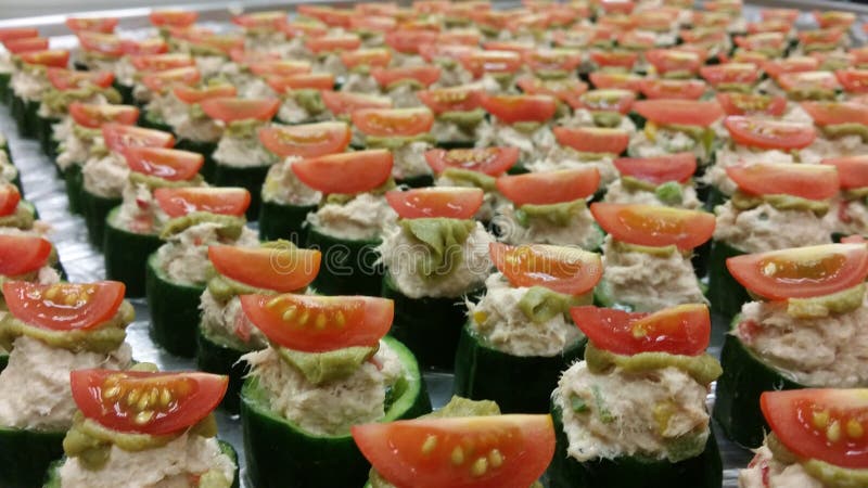 Canapes Preparation in the Kitchen Stock Image - Image of canapes, dish ...
