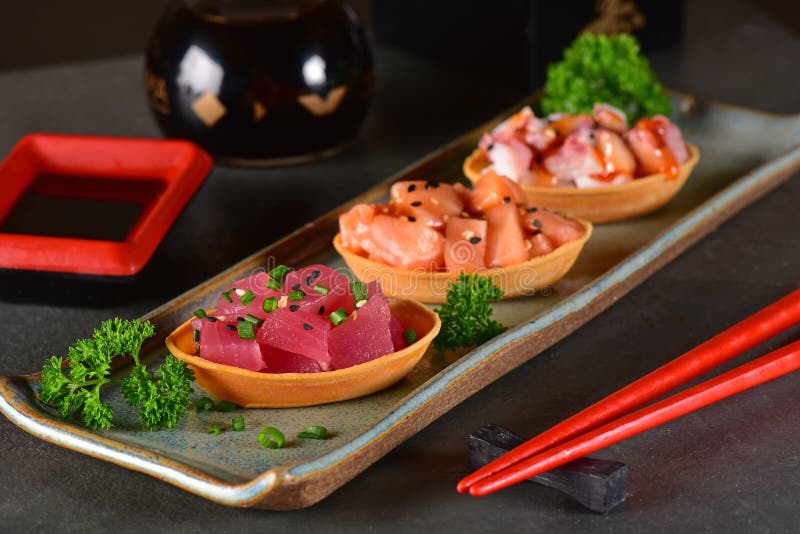 Canapes on rustic plate stock image. Image of canapes - 127155251