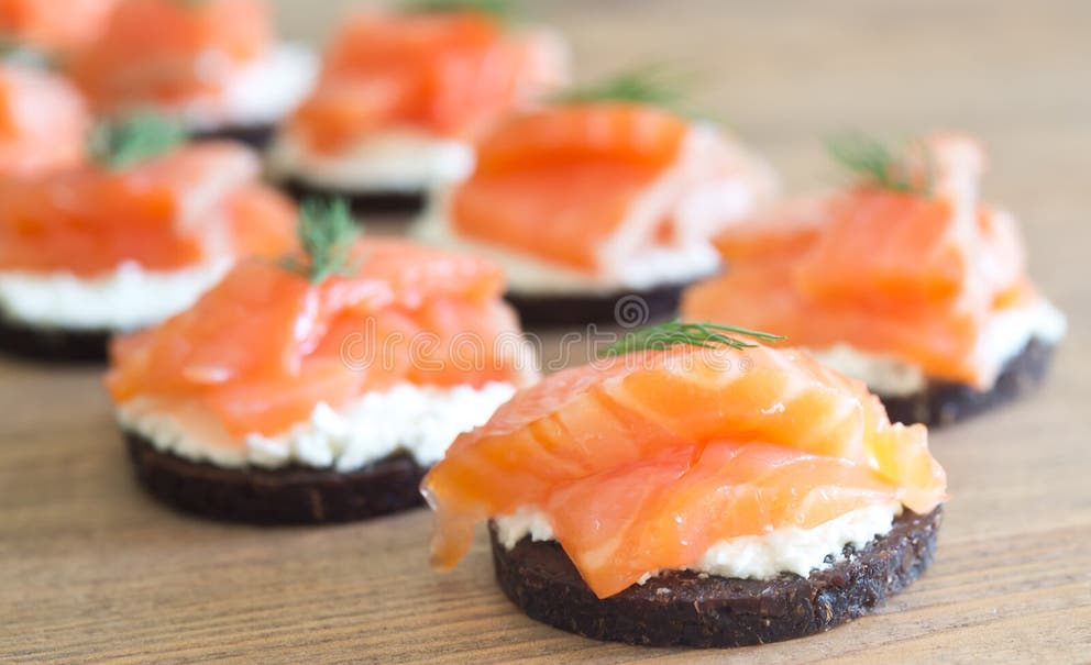 Canapes stock photo. Image of canape, philadelphia, bread - 53409686