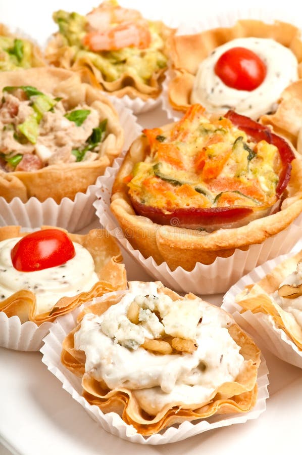 Canapes in a tray stock photo. Image of homemade, culinary - 14016818