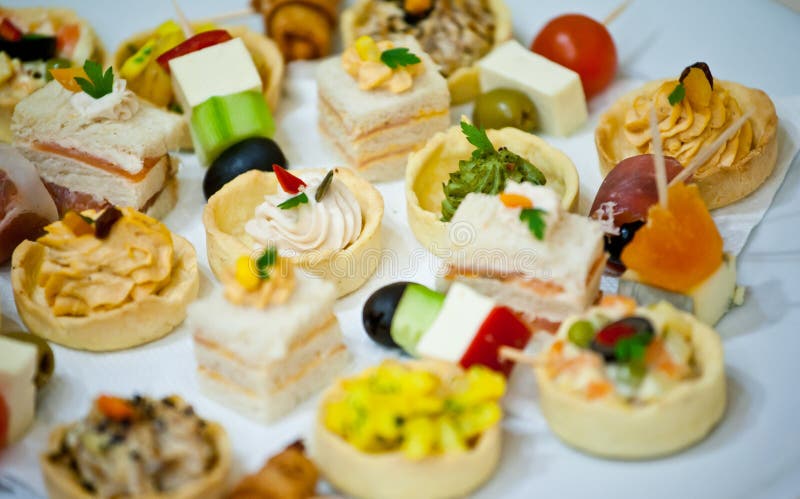 Canapes stock image. Image of meal, decorated, restaurant - 47942865