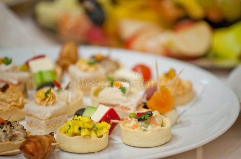 Canapes stock photo. Image of cuisine, breakfast, dinner - 47943014