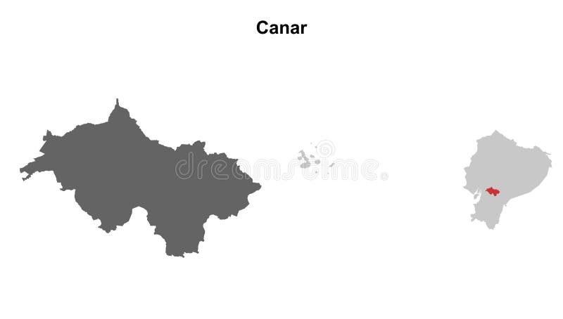 Canar outline map stock illustration. Illustration of border - 378857390