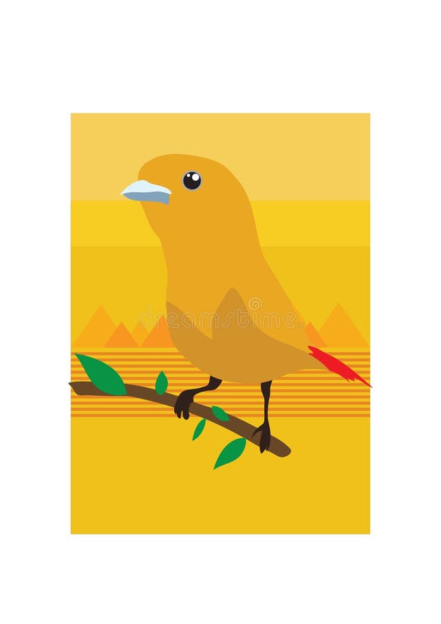 Canary Bird. Vector Illustration Decorative Design Stock Vector ...