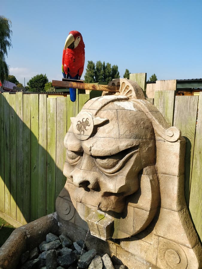 The guard stock image. Image of parrot, sclupture, canary - 101781759