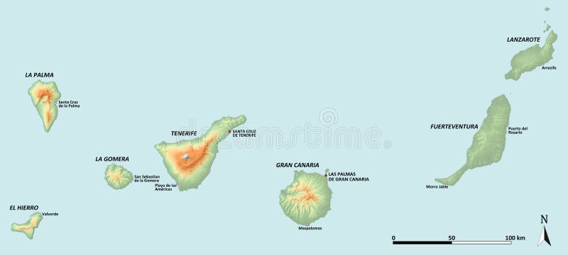 Canary Islands Map stock illustration. Illustration of gran - 11512497