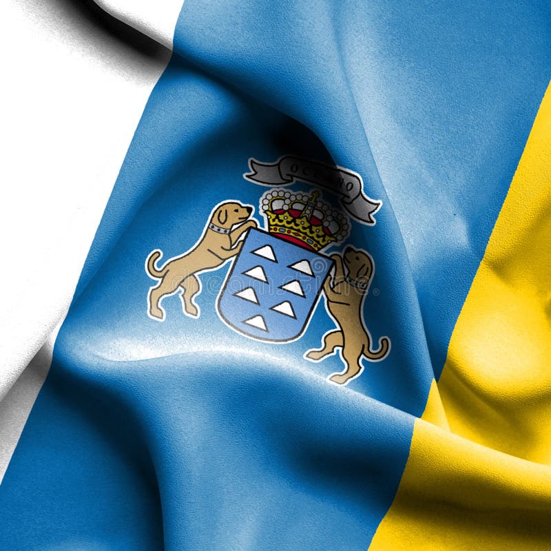 Canary islands waving flag stock illustration. Illustration of revival ... Canary islands waving flag stock illustration. Illustration of revival ...