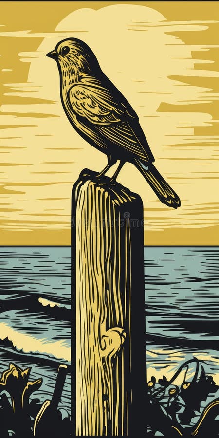 Linocut Standing Stock Illustrations – 52 Linocut Standing Stock ...