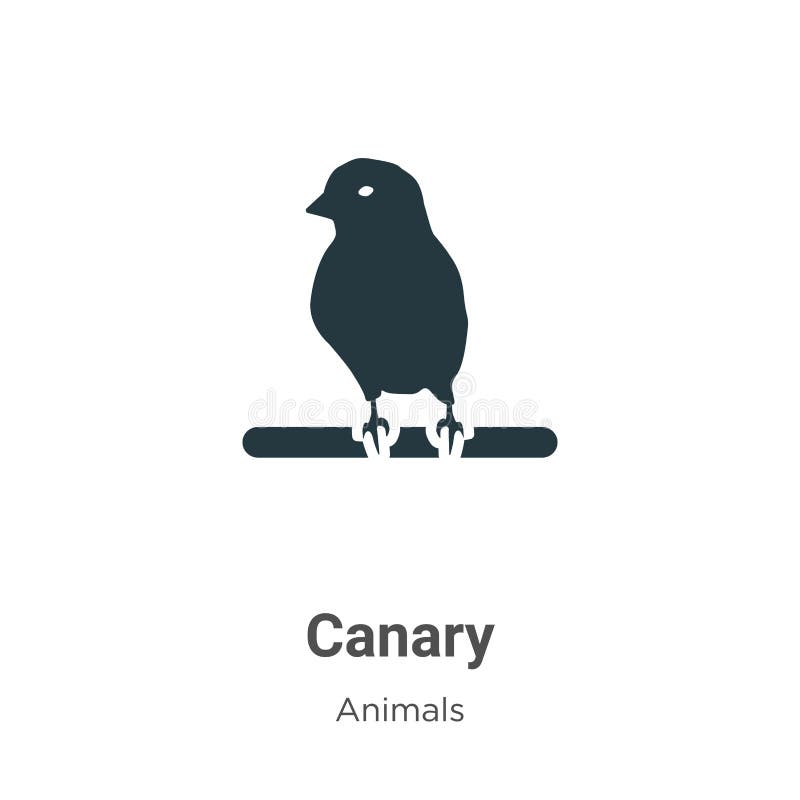 Canary Vector Icon on White Background. Flat Vector Canary Icon Symbol ...