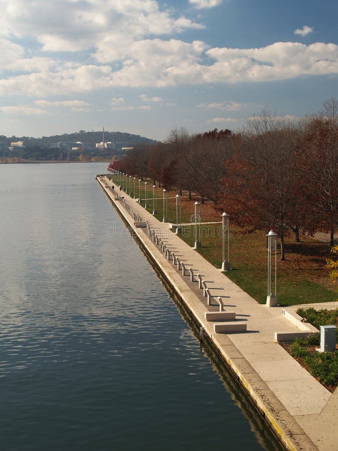 Canberra embankment stock image. Image of australian, bank - 5840689