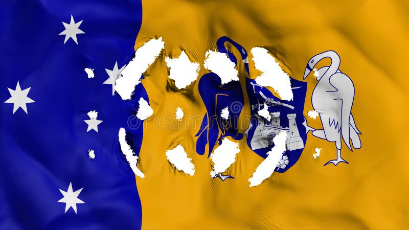 Canberra Flag with a Small Holes Stock Illustration - Illustration of ...