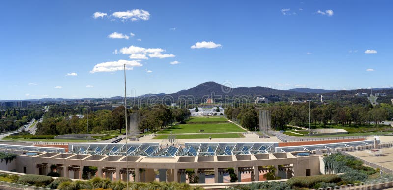 Canberra Panorama from Parliament House Editorial Stock Photo - Image ...