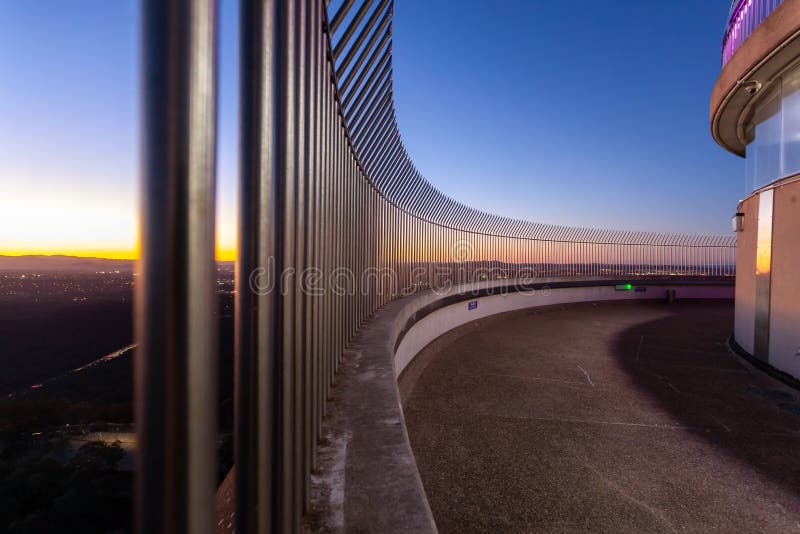 Canberra Tower Sunset Balustrade Detail Stock Image - Image of ...