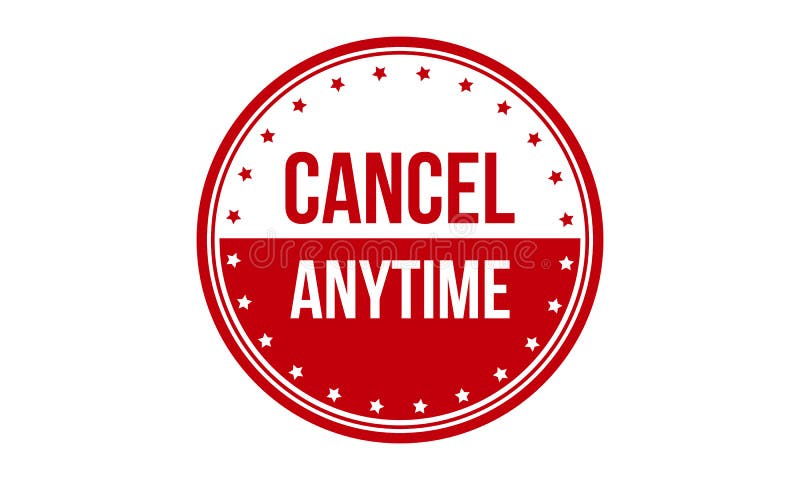 Cancel Anytime Rubber Stamp. Red Cancel Anytime Rubber Grunge Stamp ...
