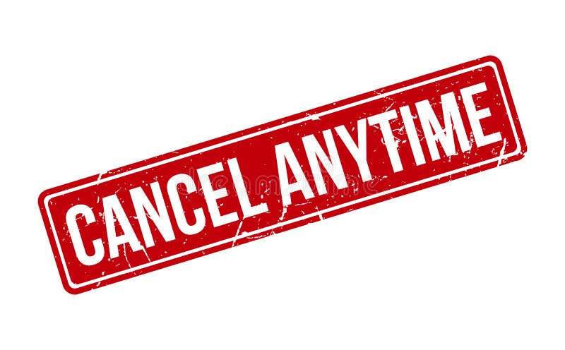 Cancel Anytime Rubber Stamp. Red Cancel Anytime Rubber Grunge Stamp ...