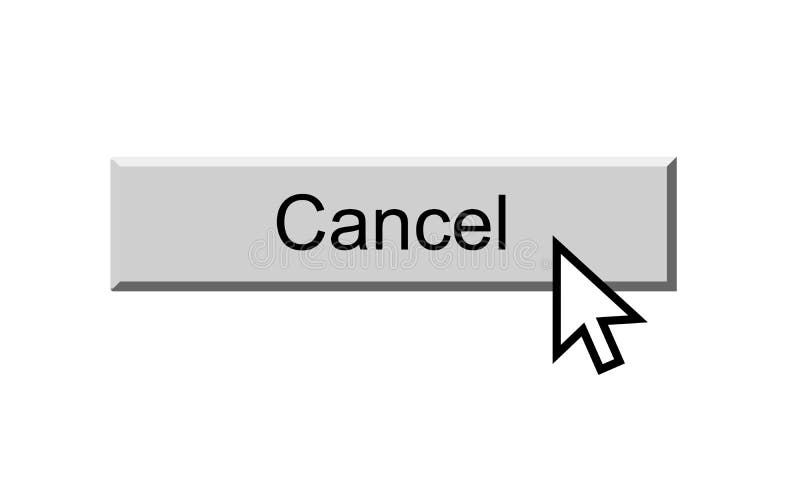 Cancel Button stock illustration. Illustration of press - 18920148