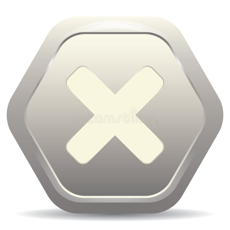 A Cancel Button Illustration. Stock Illustration - Illustration of mark ...