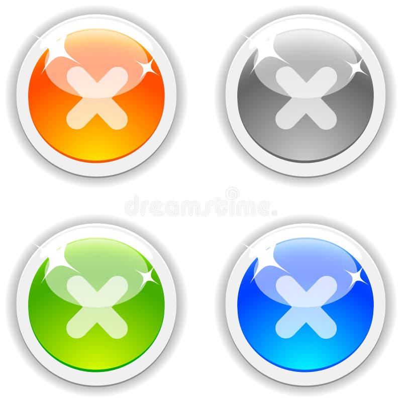 Web Close Window Vector Buttons Stock Vector - Illustration of deleting ...