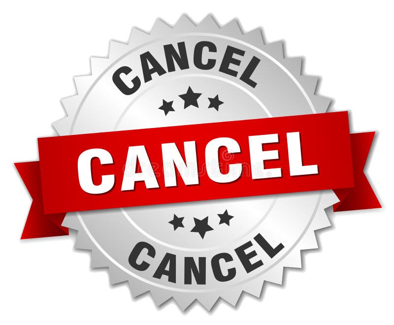 Cancel stock vector. Illustration of sticker, banner - 120376584