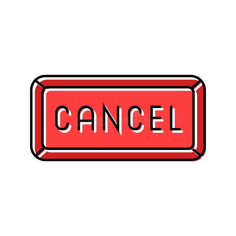 Cancel Close Color Icon Vector Illustration Stock Illustration ...